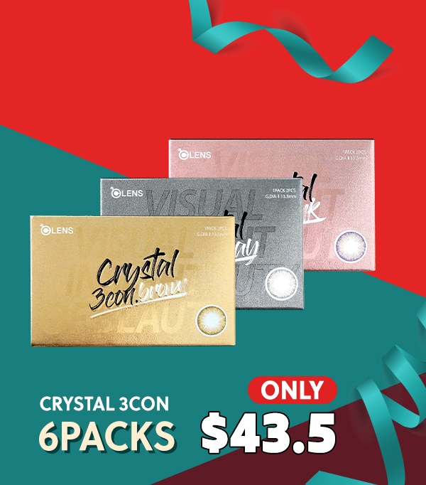 OLENS - Best Korean Colored Contact Lenses - Crystal 3con 3+3