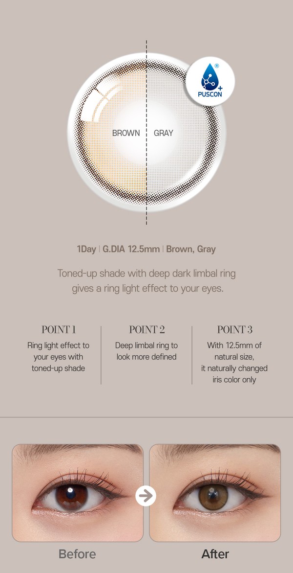 Real Ring 1Day Brown (10p) 2+1 | OLENS